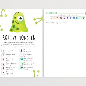 Halloween Roll A Monster Dice Game | Halloween Printable Dice Game for ...