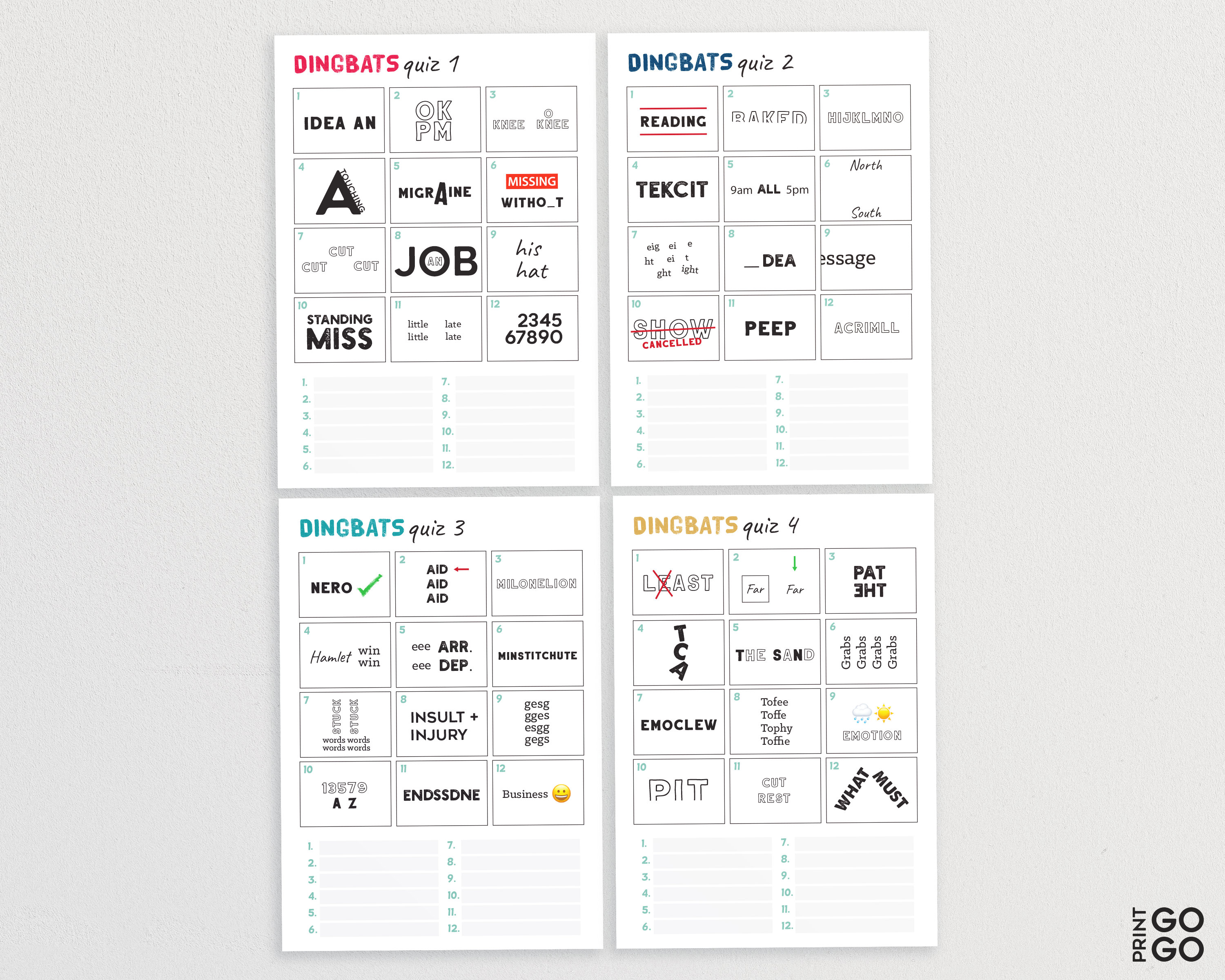 Dingbats Picture Quiz Puzzles - the Fun Guess the Phrase Game for ...