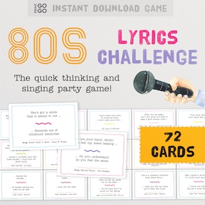 80s Songs Lyrics Challenge Game - the Quick Thinking and Singing Family ...