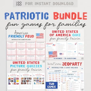 USA Patriotic Game Bundle - Four Fun Printable Games to Test Your ...
