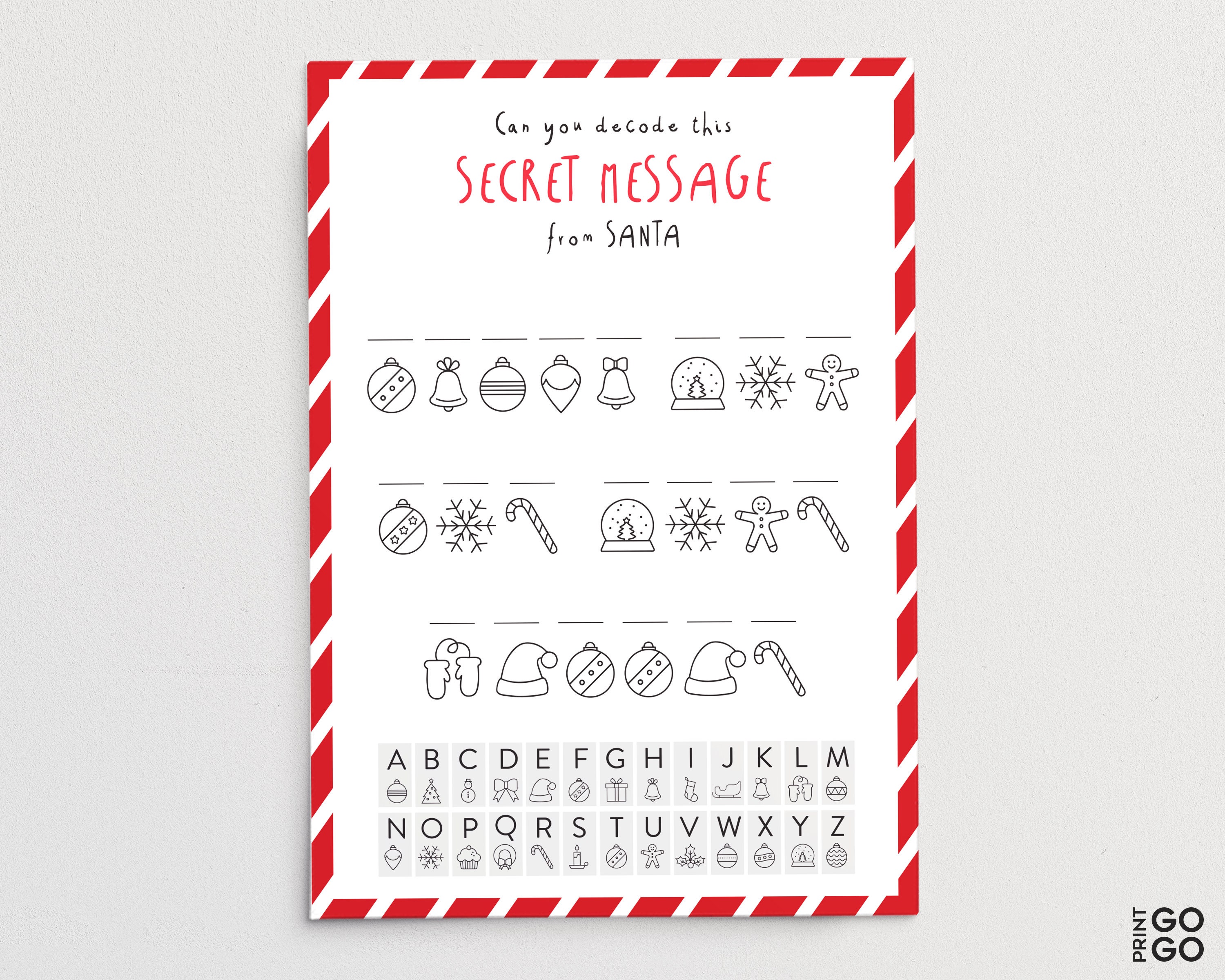 Coded Secret Messages From Santa Bundle Christmas Secret - Etsy
