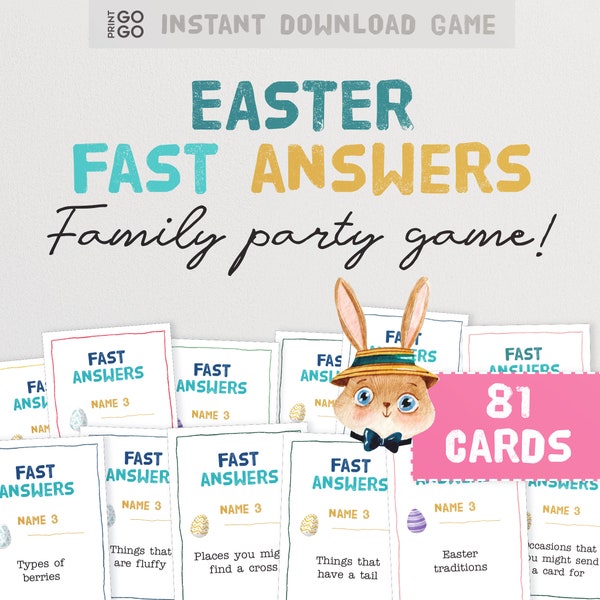 Easter Trivia Cards - Etsy