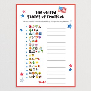 The United States of Emoticon Quiz | American States Trivia Game | USA ...
