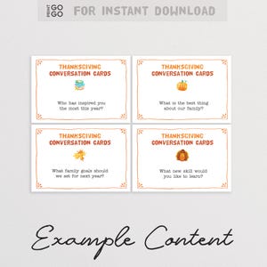 104 Thanksgiving Conversation Cards - the Fun and Meaningful Activity ...