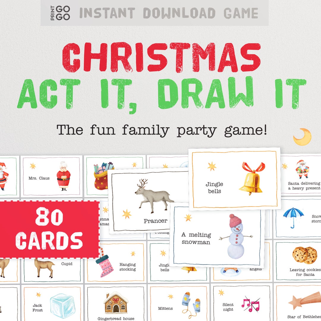 Christmas Act It, Draw It - the Hilarious Family Party Game of Acting ...