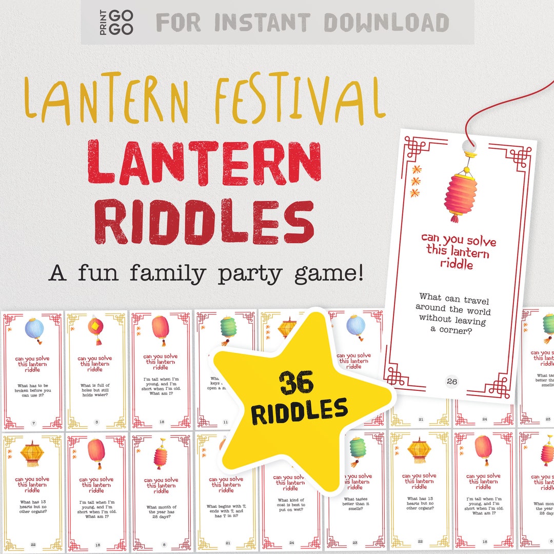 Lantern Festival Lantern Riddles - the Fun Family Party Game of Solving ...