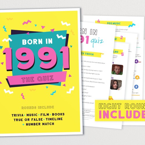 1990s Trivia Quiz Born in the 90s Pub Quiz General - Etsy Canada