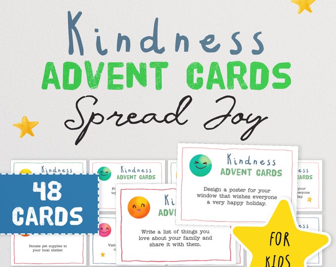 48 Kindness Advent Calendar Cards - Ideas to Spread Joy and Good Deeds ...