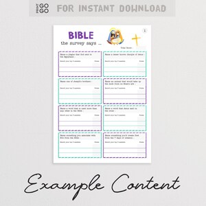 Bible Feud 'the Survey Says' - the Fun Game of Matching Answers and ...