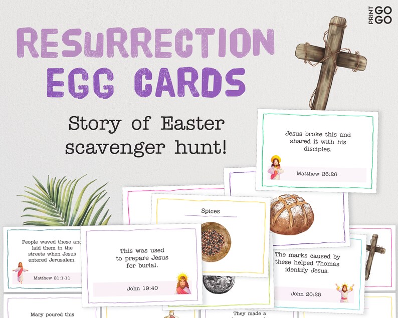 Resurrection Easter Egg Scavenger Hunt Cards the Fun - Etsy