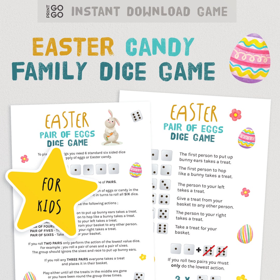 Easter Pair of Eggs - the Family Dice Game of Winning Candy | Easter ...