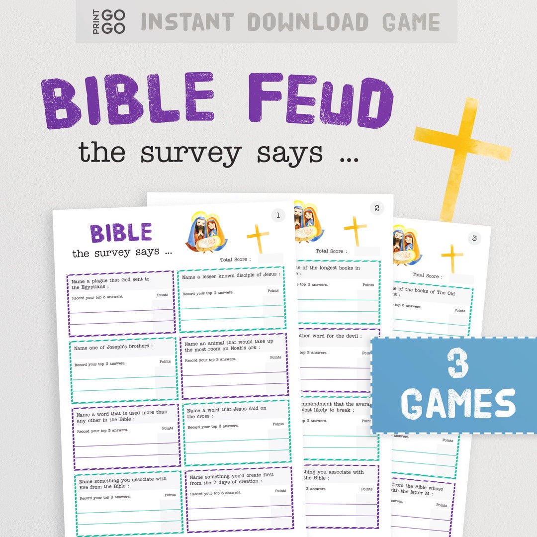 Bible Feud 'the Survey Says' - the Fun Game of Matching Answers and ...