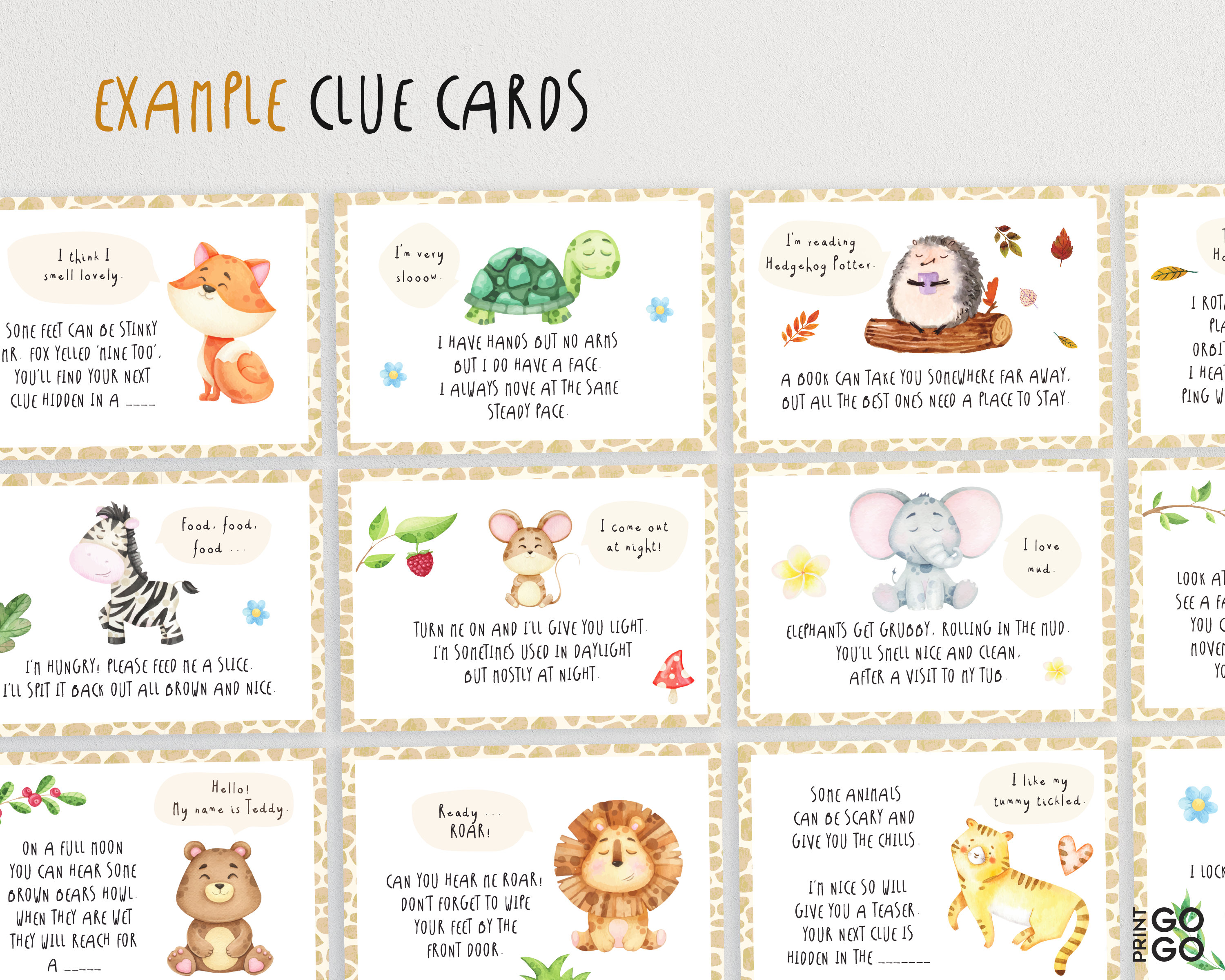 Animal Scavenger Hunt for Kids Birthday Treasure Hunt - Etsy