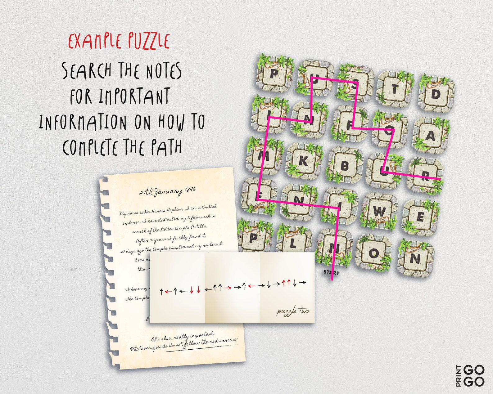 Escape the Temple Puzzle Game for Kids Family Escape Room - Etsy UK