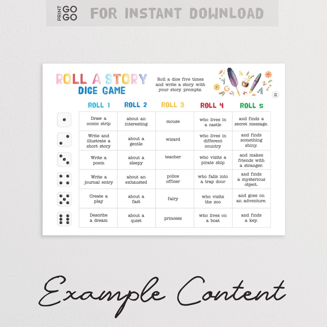 Roll A Story - A Creative Dice Game for Kids | Story Game for Children ...