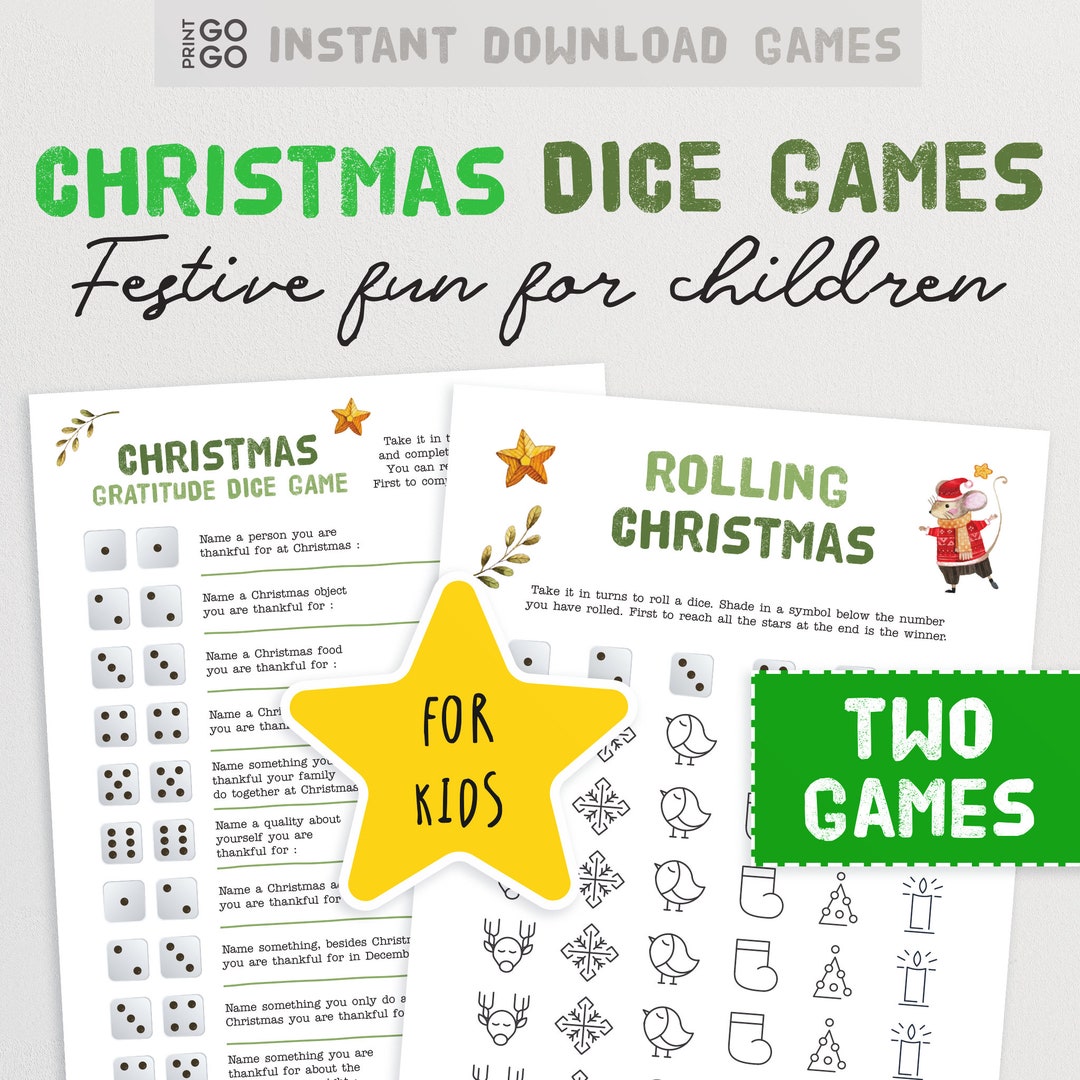Christmas Dice Games for Kids | Rolling Christmas | Christmas Gratitude ...