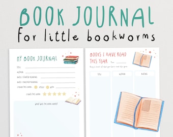 Reading Journal Printable PDF for Kids Tweens and Teens - Etsy