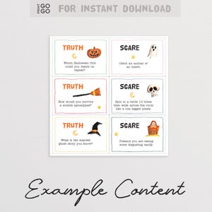 Halloween Truth or Scare Cards - the Fun Halloween Party Game for Kids ...