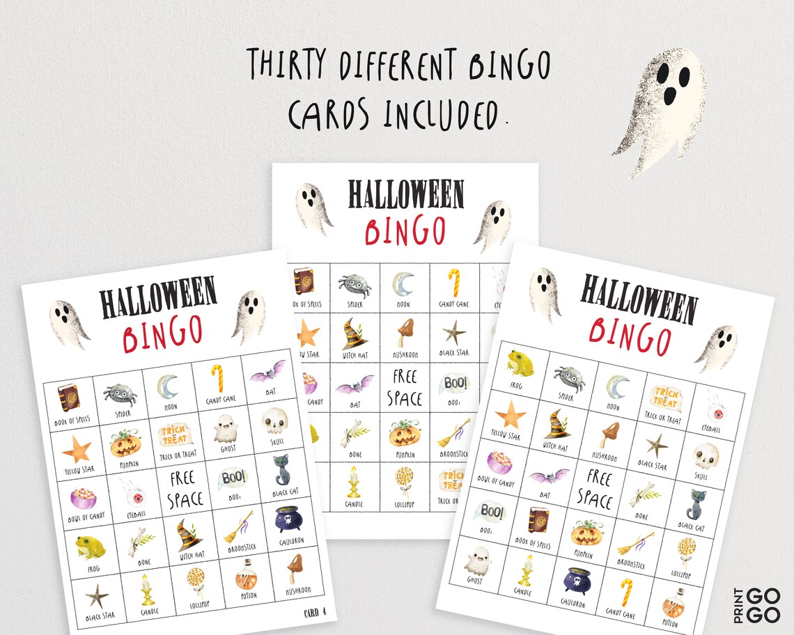 Halloween Bingo Game for Kids Halloween Party Game for Kids - Etsy UK