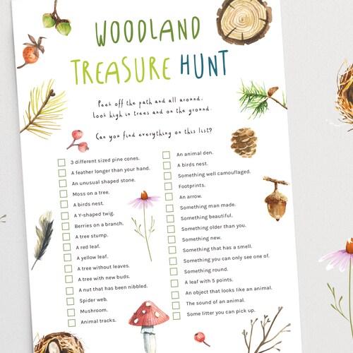 Nature Treasure Hunt for Kids Outdoor Scavenger Hunt Game - Etsy