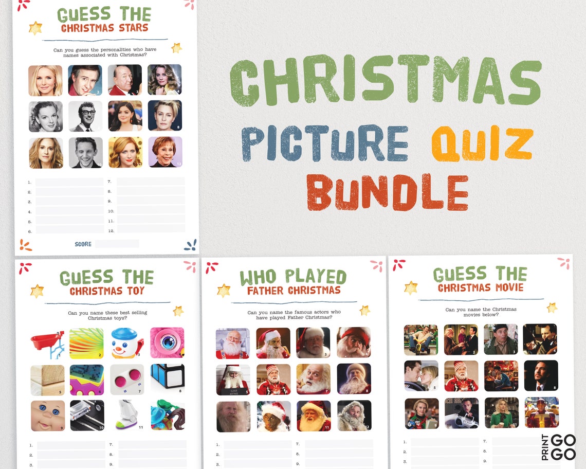 Christmas Quiz Bundle A Huge Collection of Quiz Questions to - Etsy