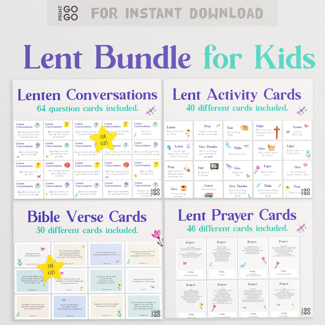 Lent Bundle for Children - Fun and Thoughtful Lenten Activity Ideas and ...