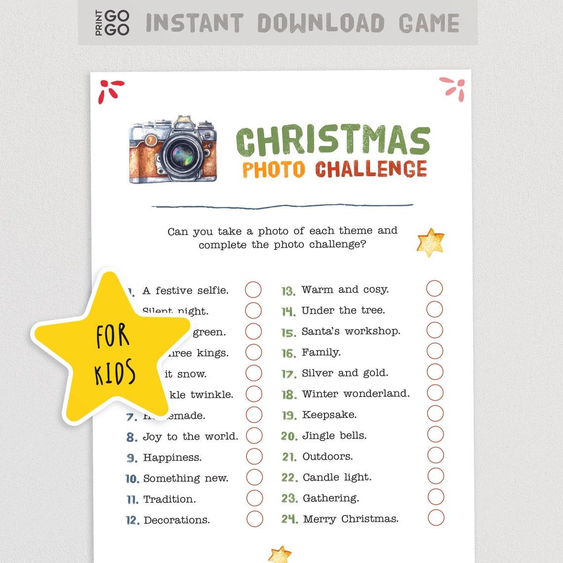 Christmas Photo Challenge | Christmas Activity for Kids | Advent ...