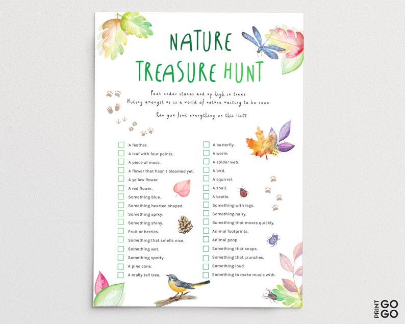 Treasure Hunt Bundle for Kids Six Outdoor Scavenger Hunt | Etsy