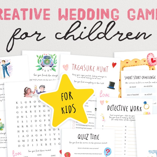 Kids Wedding Activity Kit - Etsy
