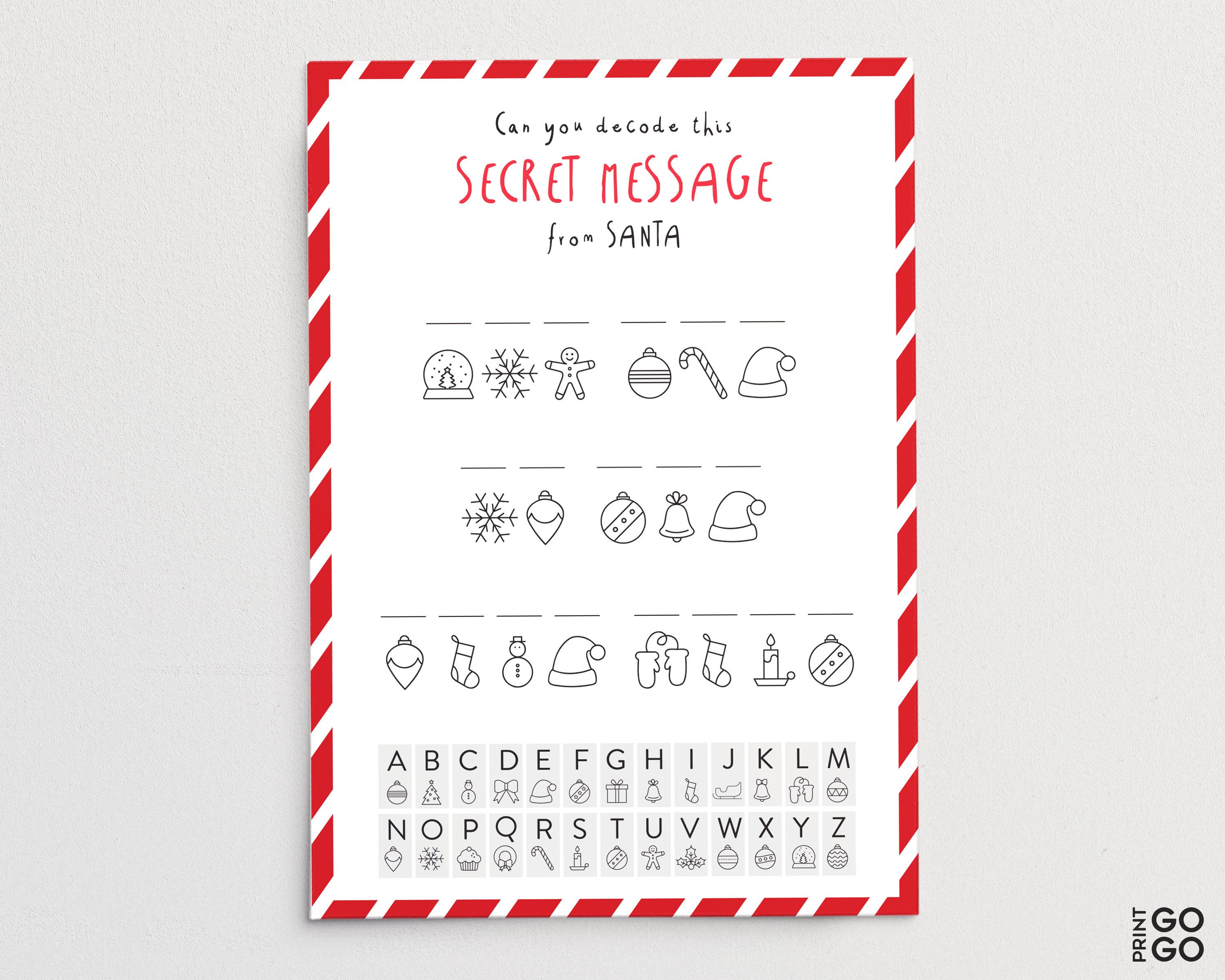 Coded Secret Messages From Santa Bundle Christmas Secret - Etsy
