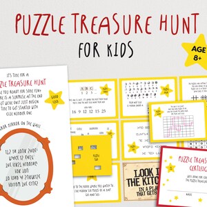 Puzzle Treasure Hunt Game for Kids Scavenger Hunt Birthday | Etsy