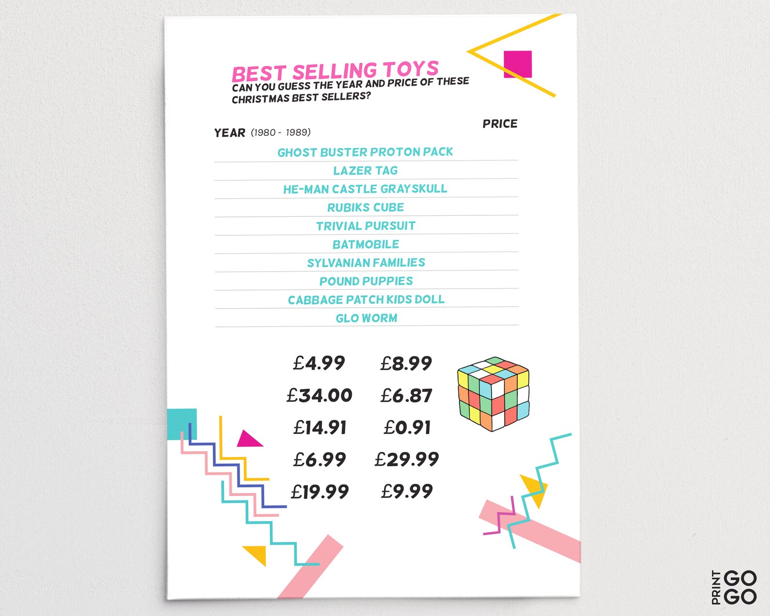1980s Trivia Quiz Born in the 80s Pub Quiz General - Etsy