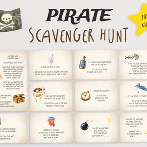 Pirate Scavenger Hunt for Kids Pirate Birthday Treasure Hunt | Etsy