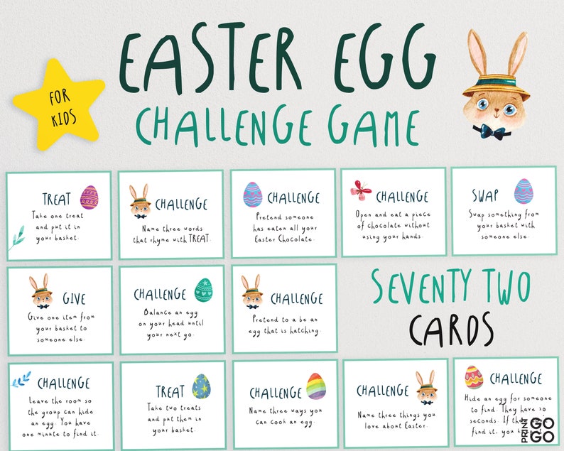 Easter Egg Challenge Game the Egg-stra Fun Candy Game of - Etsy
