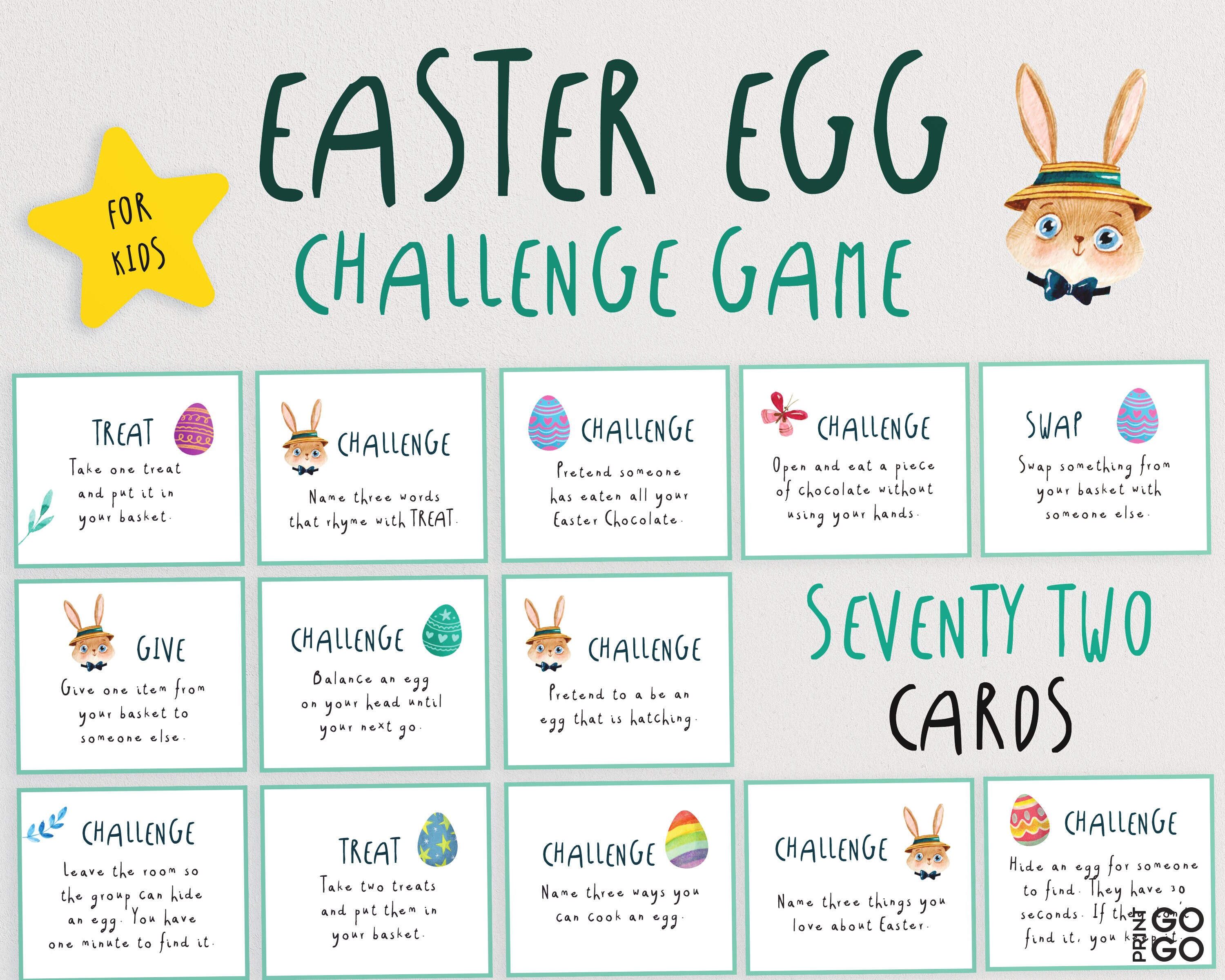 Easter Egg Challenge Game the Egg-stra Fun Candy Game of - Etsy