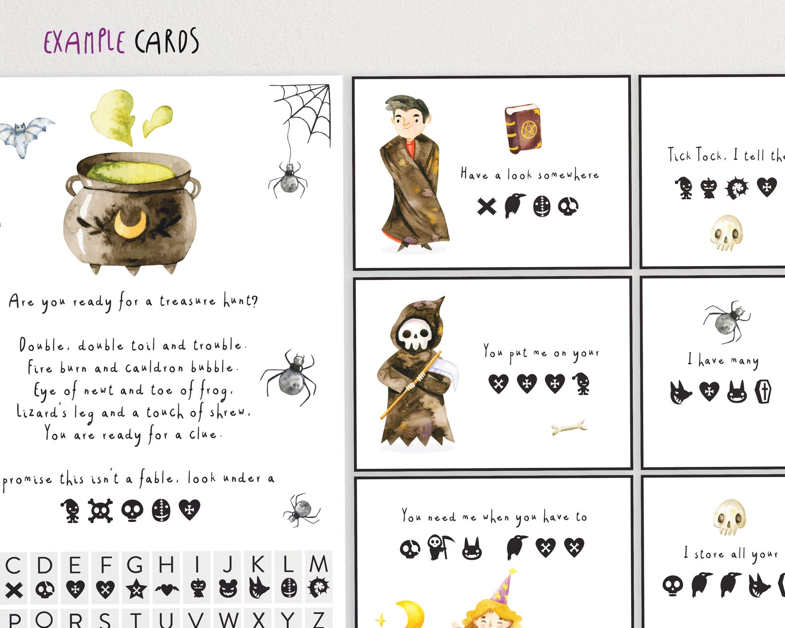 Secret Code Halloween Scavenger Hunt for Kids Indoor - Etsy UK