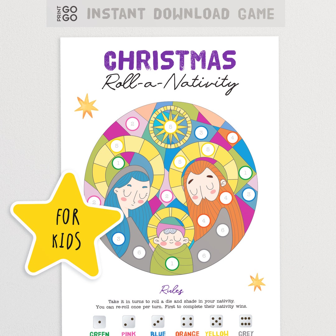 Roll A Nativity Christmas Dice Game - the Fun Christian Holiday Party ...