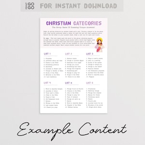 Christian Categories - the Group Game of Guessing Unique Answers ...