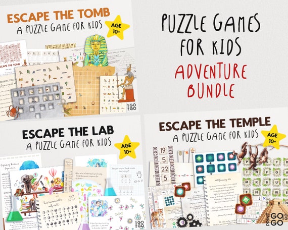 Kids Escape Room Bundle Puzzle Games for Children Tomb | Etsy