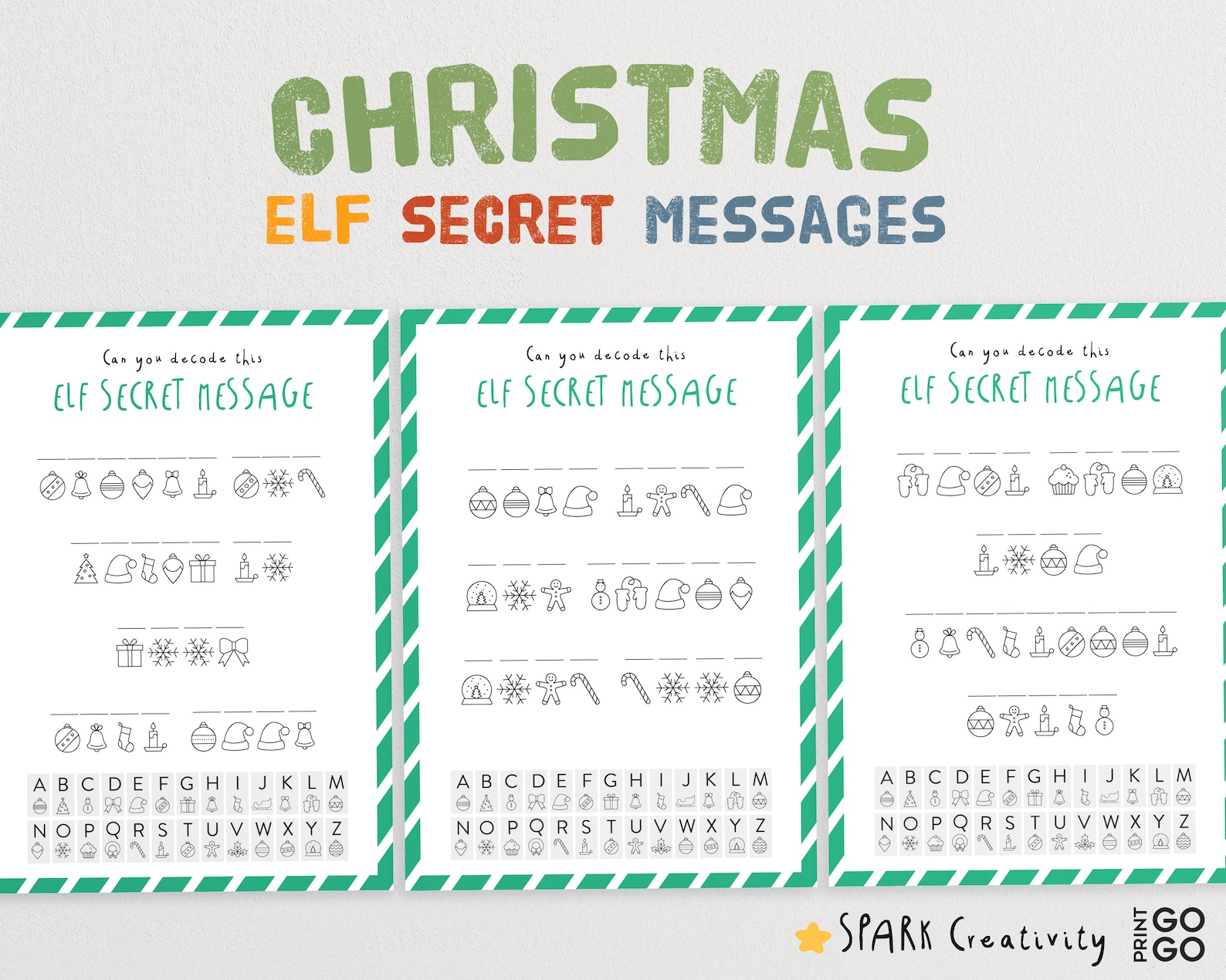 Coded Secret Elf Messages Bundle Christmas Secret Message - Etsy UK
