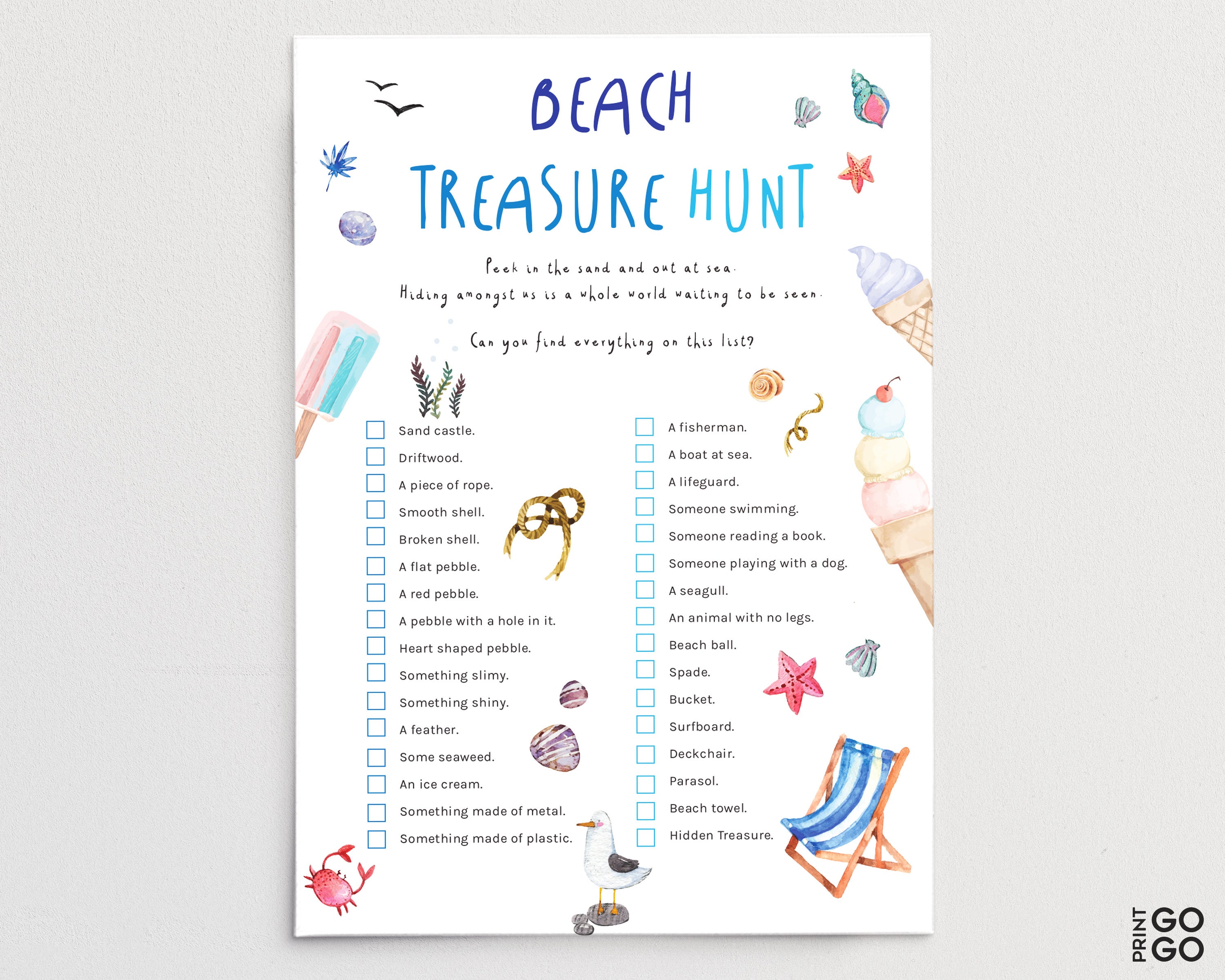 Treasure Hunt Bundle for Kids Six Outdoor Scavenger Hunt | Etsy