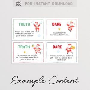 Christmas Truth or Dare Cards - the Fun Holiday Party Game for Kids and ...