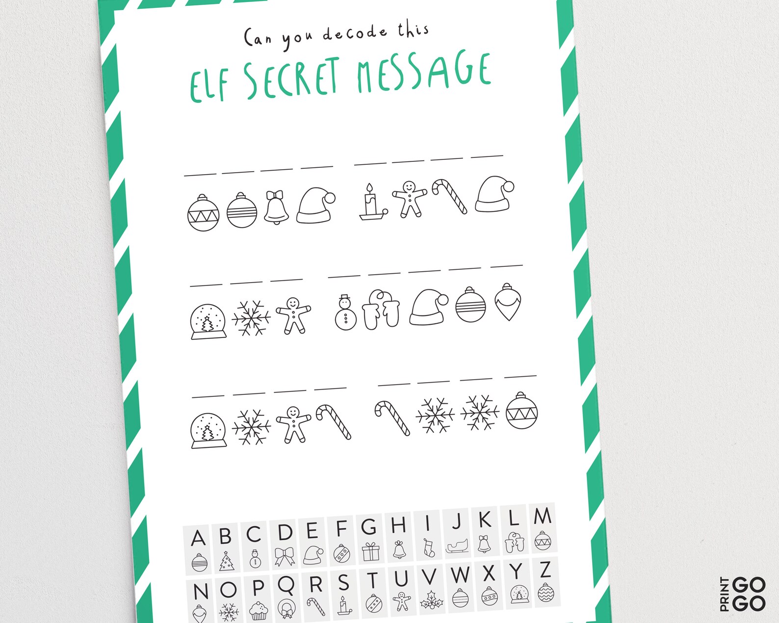 Coded Secret Elf Messages Bundle Christmas Secret Message - Etsy