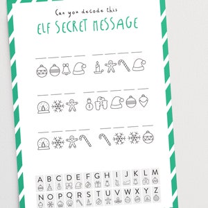Coded Secret Elf Messages Bundle | Christmas Secret Message | Elf Ideas ...