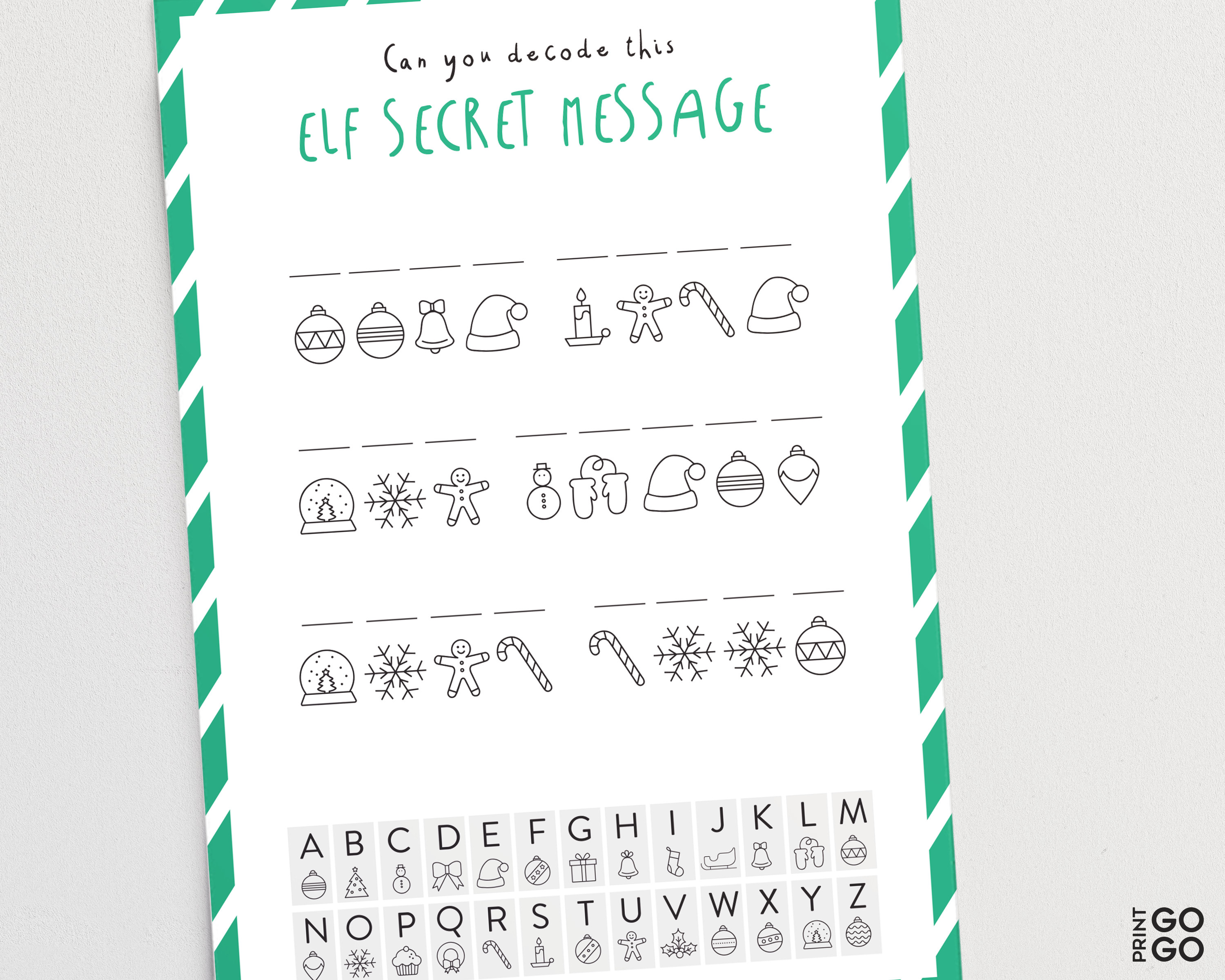 Coded Secret Elf Messages Bundle Christmas Secret Message - Etsy UK