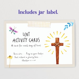 40 Lent Activity Cards | Lenten Activities for Children | Home School ...