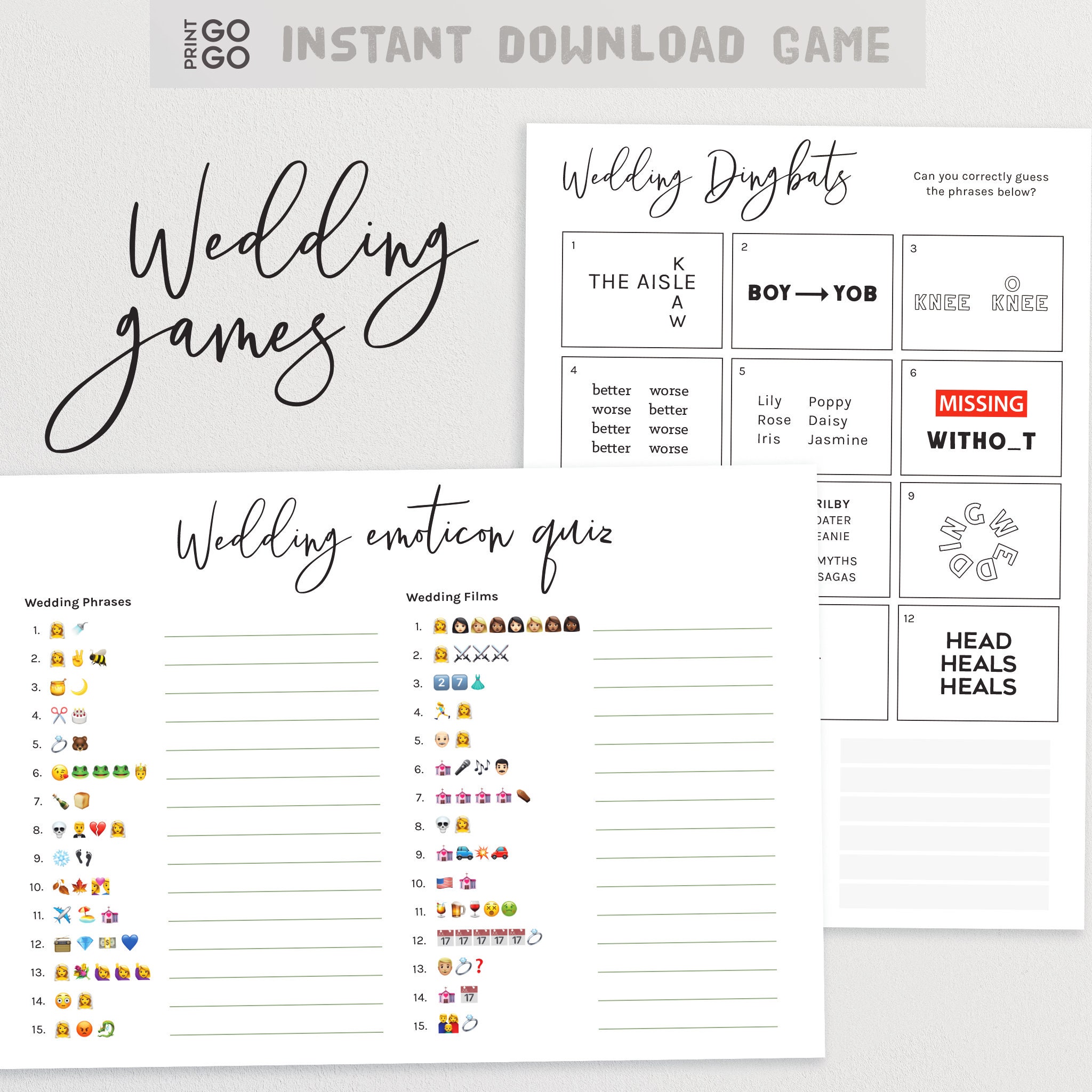 Rebus Puzzles Wedding