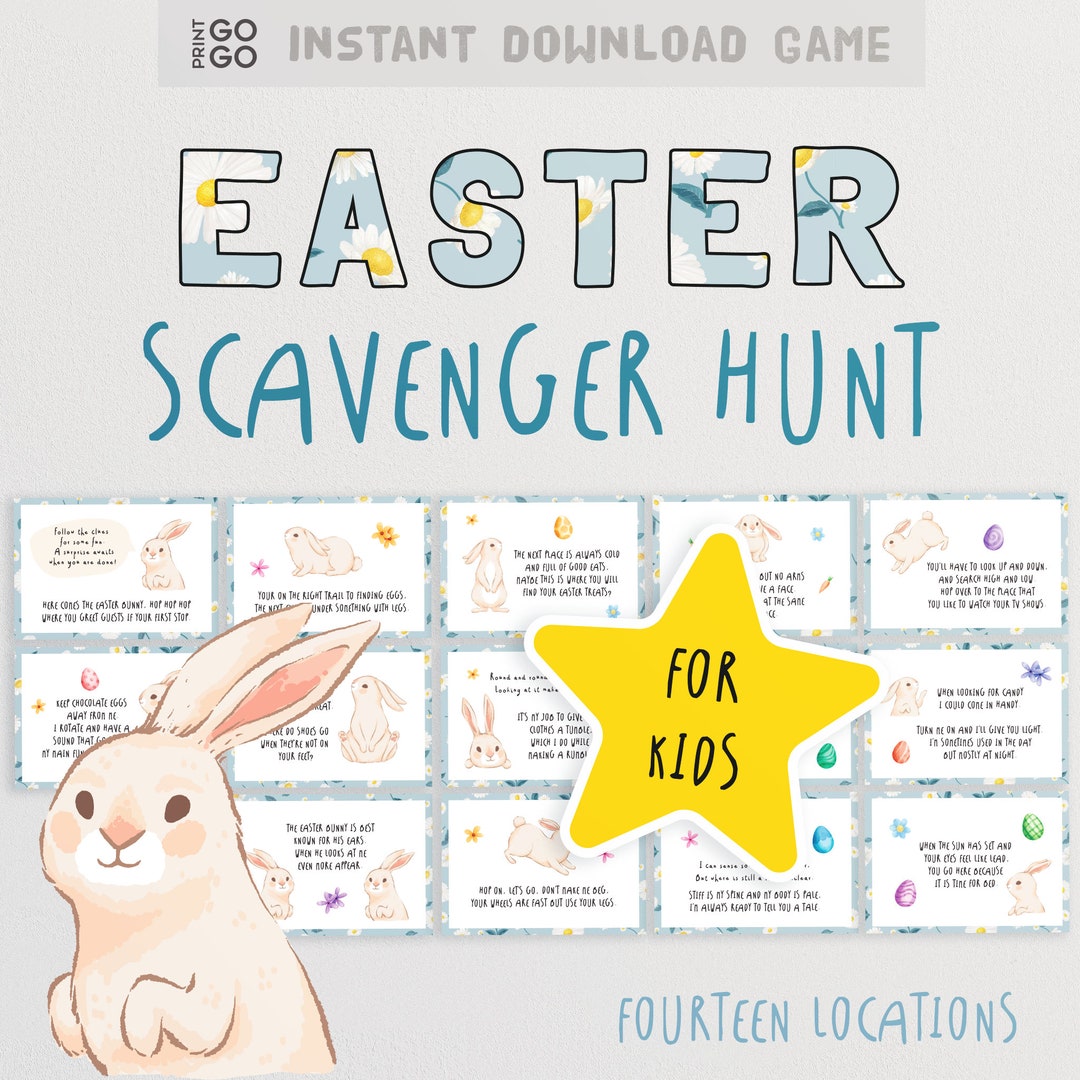 Easter Egg Scavenger Hunt for Kids - Hop Hop on the Indoor Bunny Trail ...