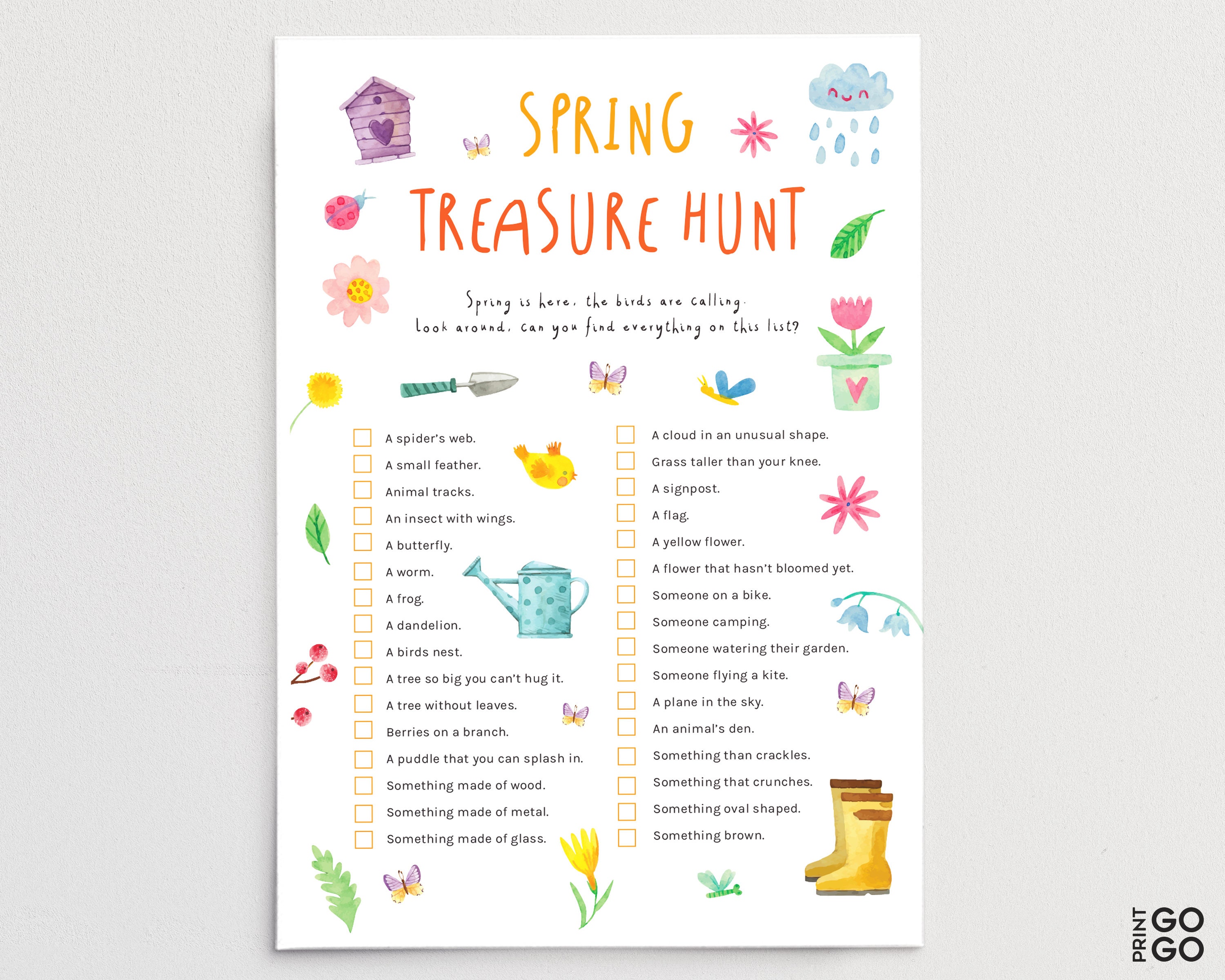 Spring Treasure Hunt for Kids Outdoor Scavenger Hunt Game - Etsy