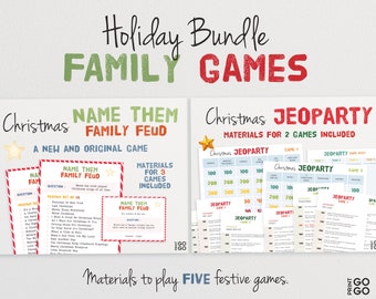 Christmas Game Bundle Family Christmas Games Christmas | Etsy UK